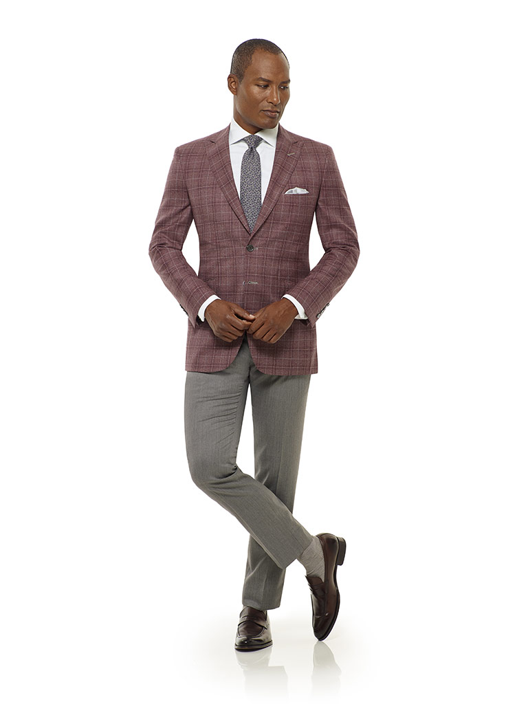 Rust Plaid Sport Coat - Executive Collection | Tom James Company